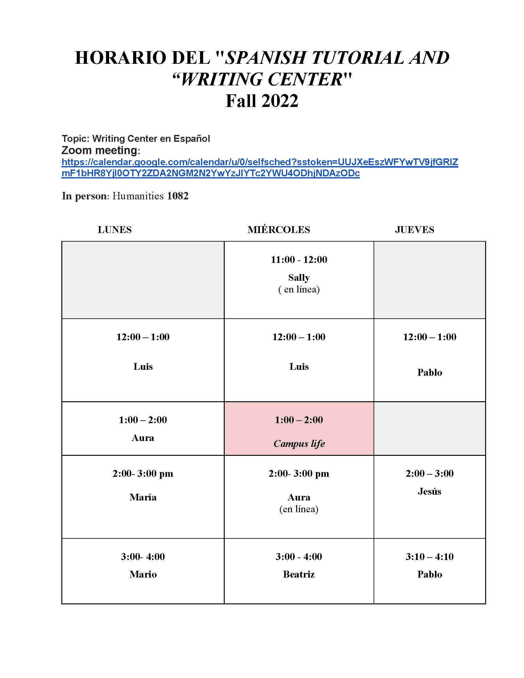 Course Catalog | Hispanic Languages & Literature